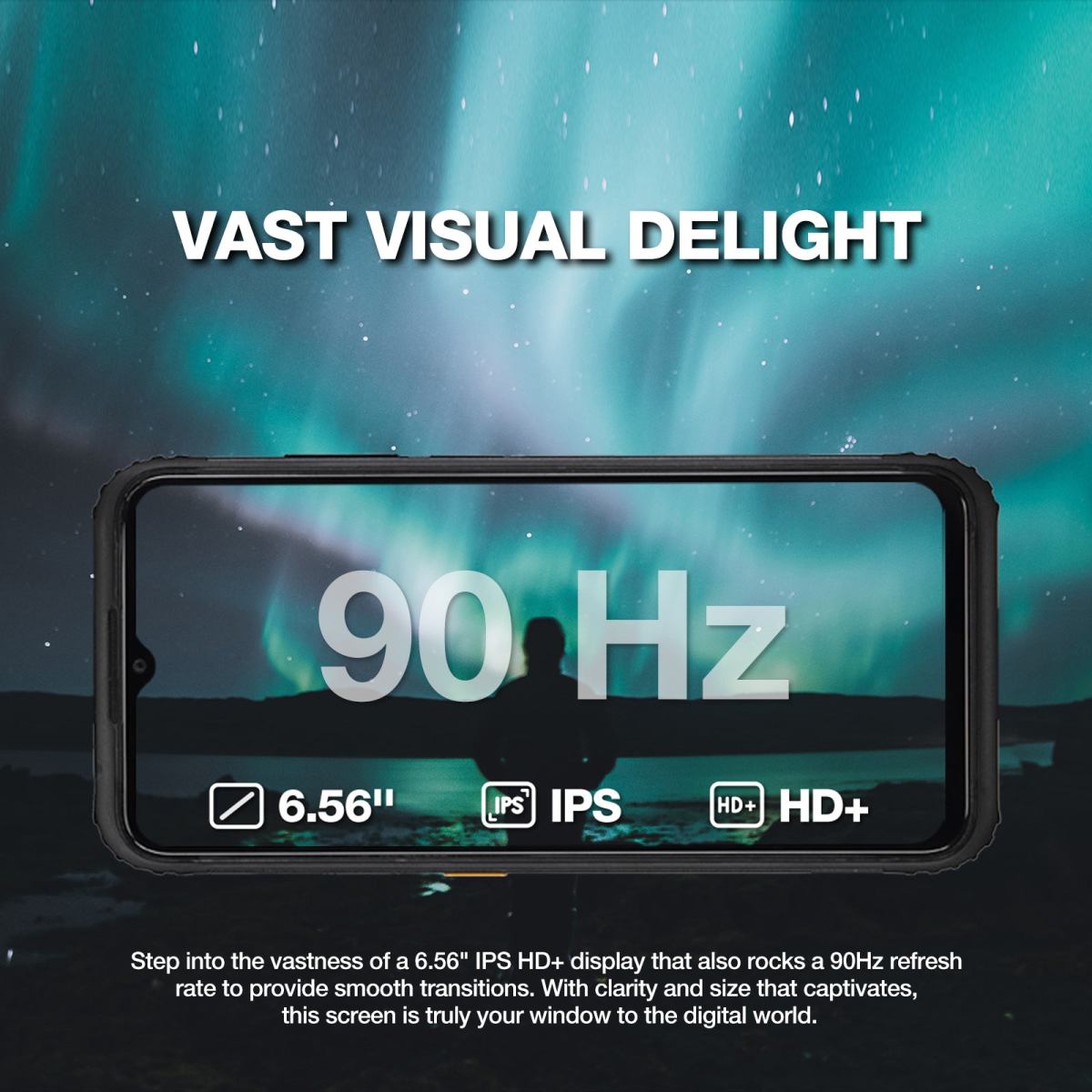 AGM H6 | Ultra-Thin | Rugged | 6.56-inch 90Hz Display | 8GB RAM + 8GB ...