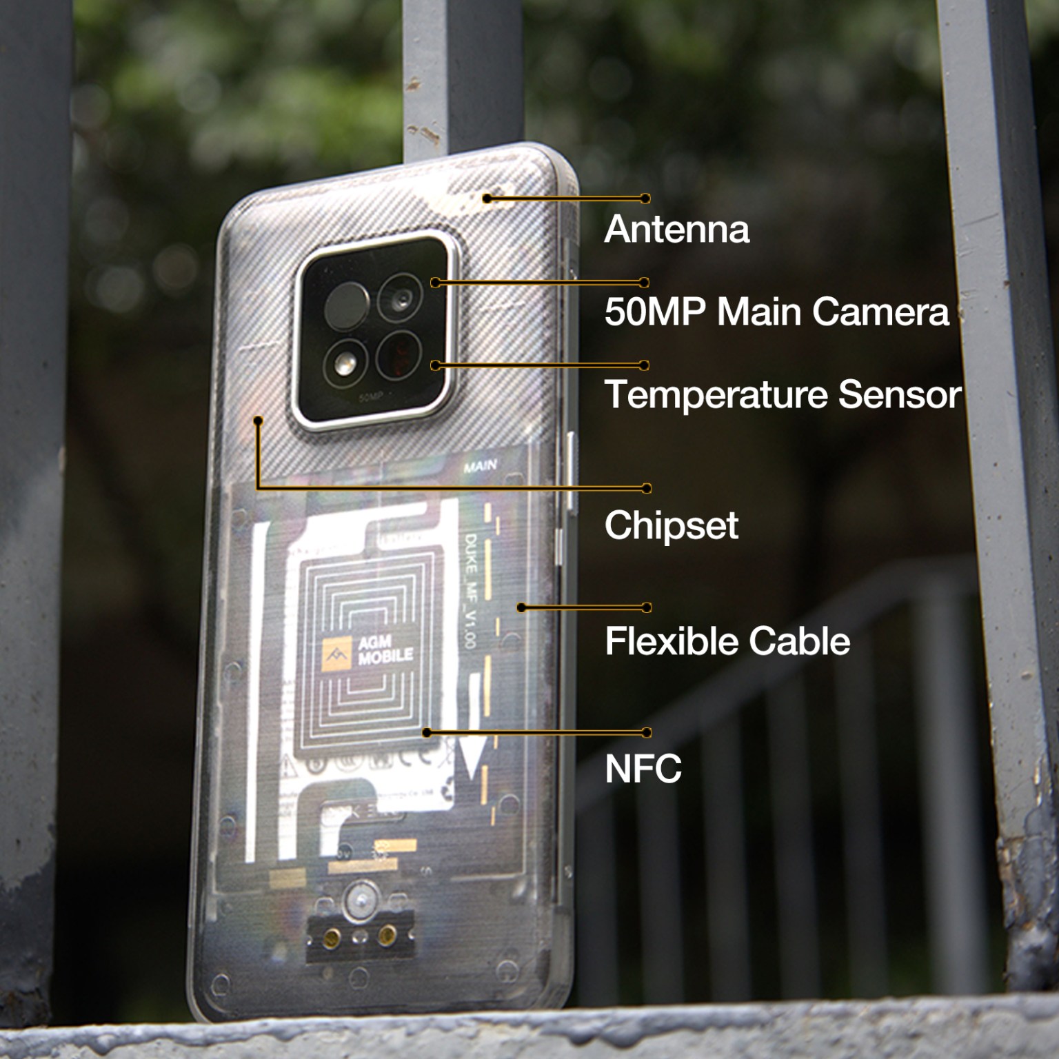 AGM X6 Phantom | Transparent Appearance | Stylish | Octa-Core 5G Rugged ...