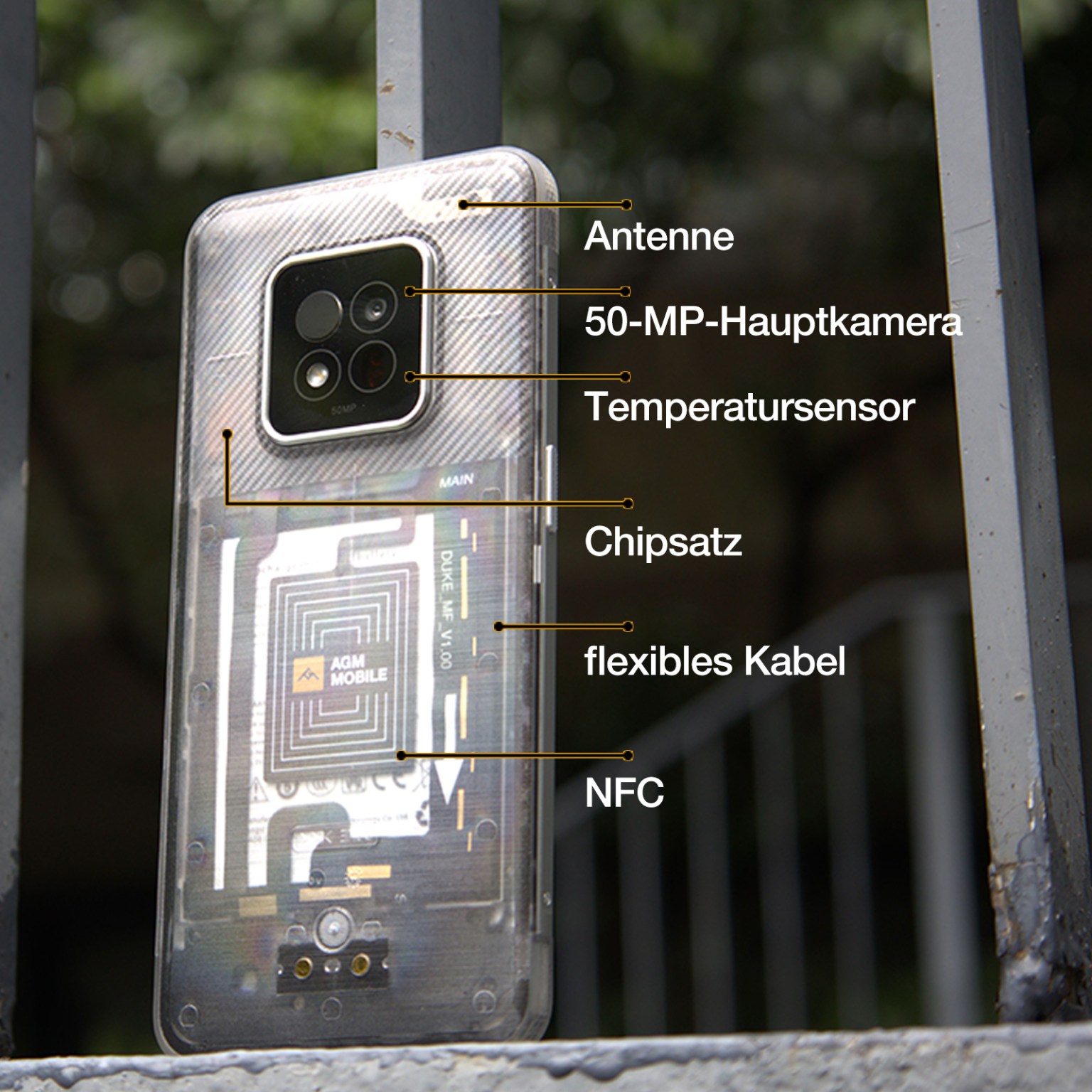 AGM X6 Phantom | Transparent Appearance | Stylish | Octa-Core 5G Rugged ...